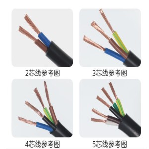粤佰冠电缆线三芯国标铜芯ZC-RVV3芯1.5平方 1米价-海衡直采商城